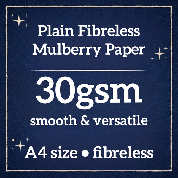 Plain Fibreless Mulberry Paper – A4 Size, 30gsm – Creative Miking
